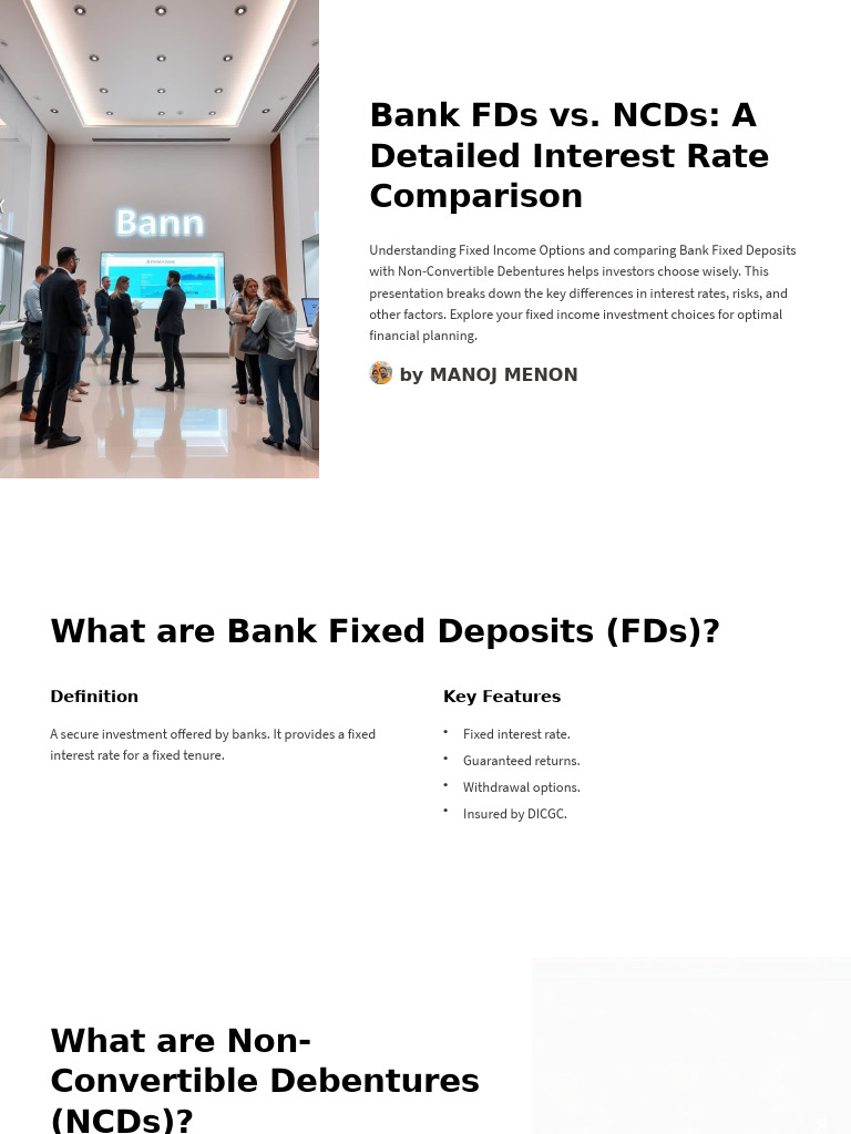 Bank FDs Vs NCDs A Detailed Interest Rate Comparison | PDF | Interest ...