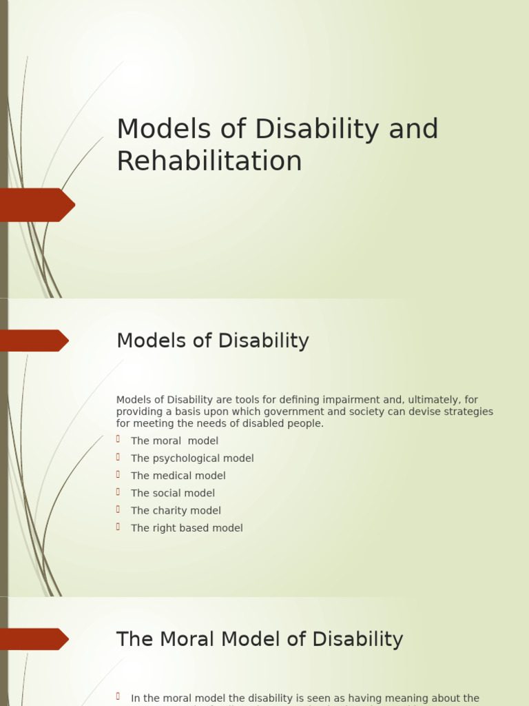 Models of Disability and Rehabilitation Laicy | PDF | Disability ...