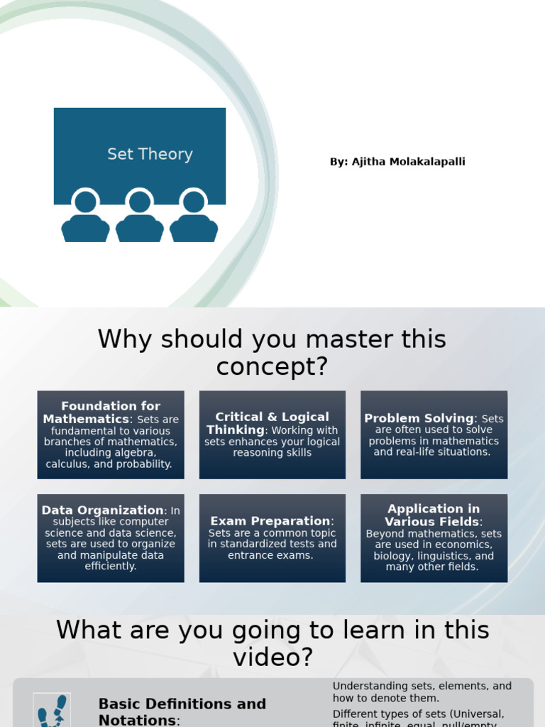 Teaching Material Video - Sets | PDF