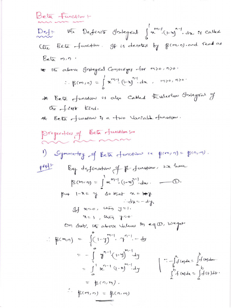 5.beta and Gamma Functions-1-9 | PDF