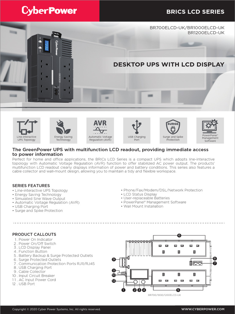 CyberPower DS BR700-12000ELCD UK en v2 | PDF | Electromagnetism ...