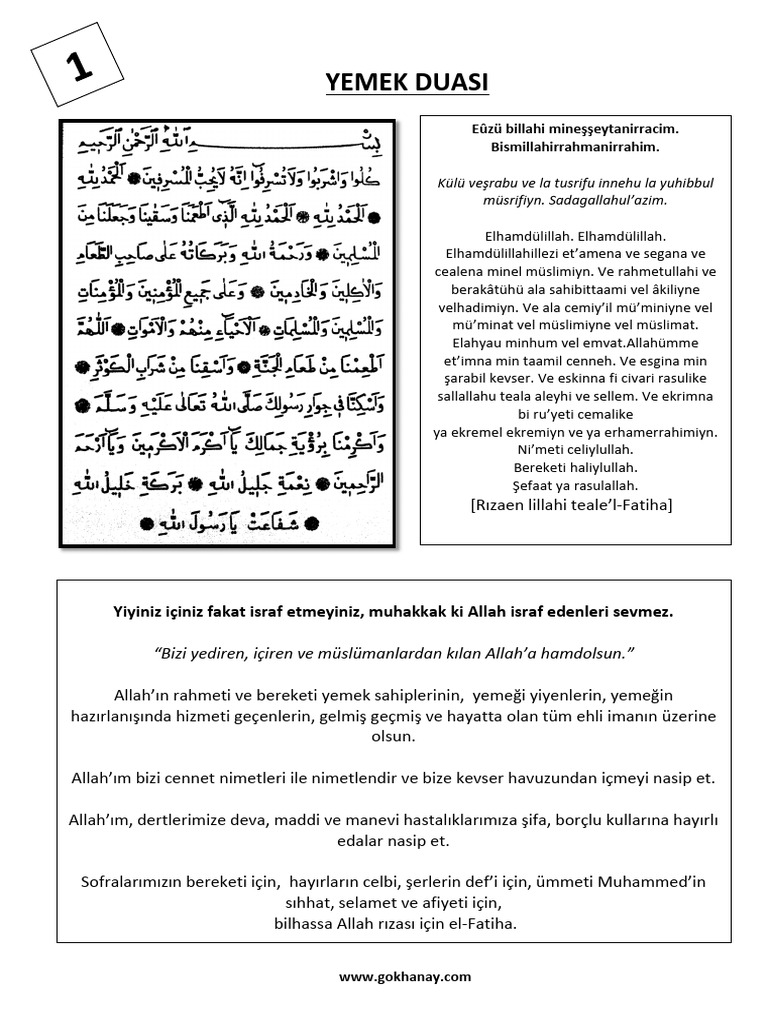 Yemek Duasi | PDF