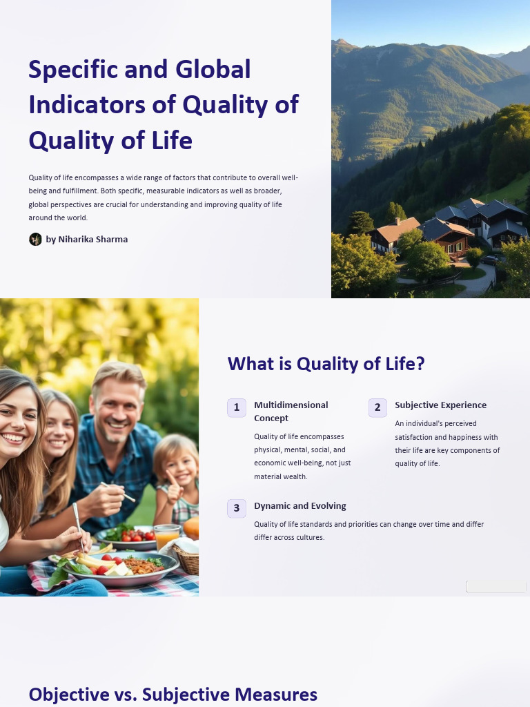 Specific and Global Indicators of Quality of Life | PDF | Quality Of ...