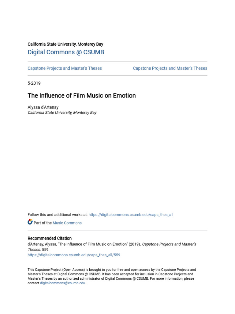 Film Music's Impact on Emotion | PDF | Perception | Emotions