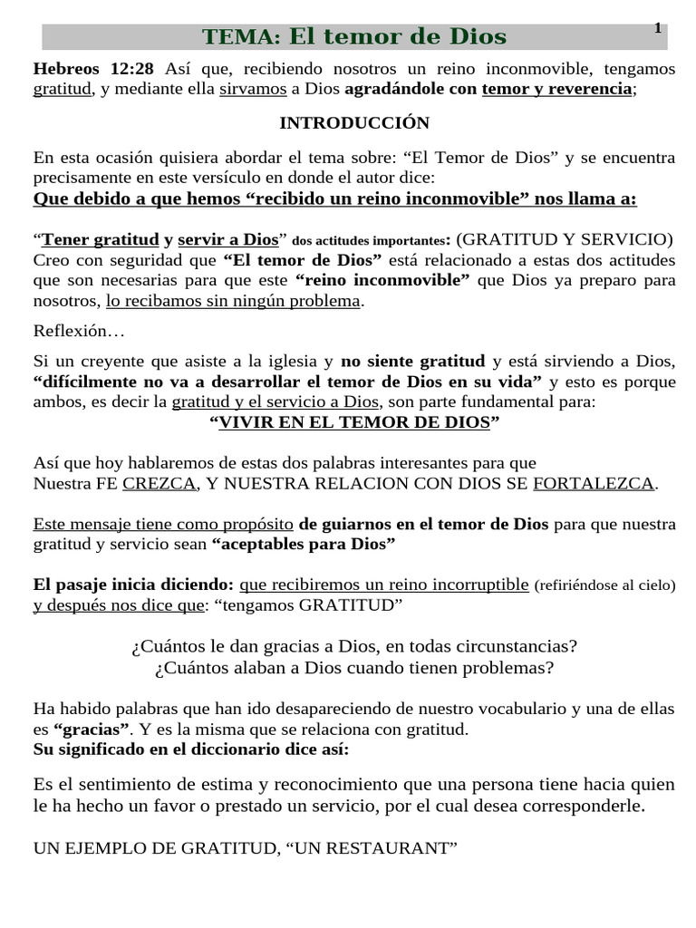 El Temor de Dios 2 | PDF | Jesús | Dios