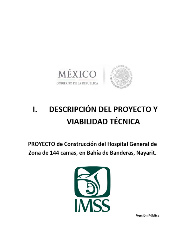 I. Descripci N Del Proyecto y Viabilidad T Cnica BB Versi NP Blica | PDF | Hospital ...
