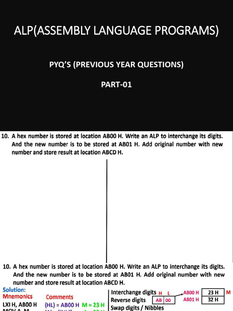 Alp (Assembly Language Programs) | PDF | Binary Coded Decimal | Assembly Language