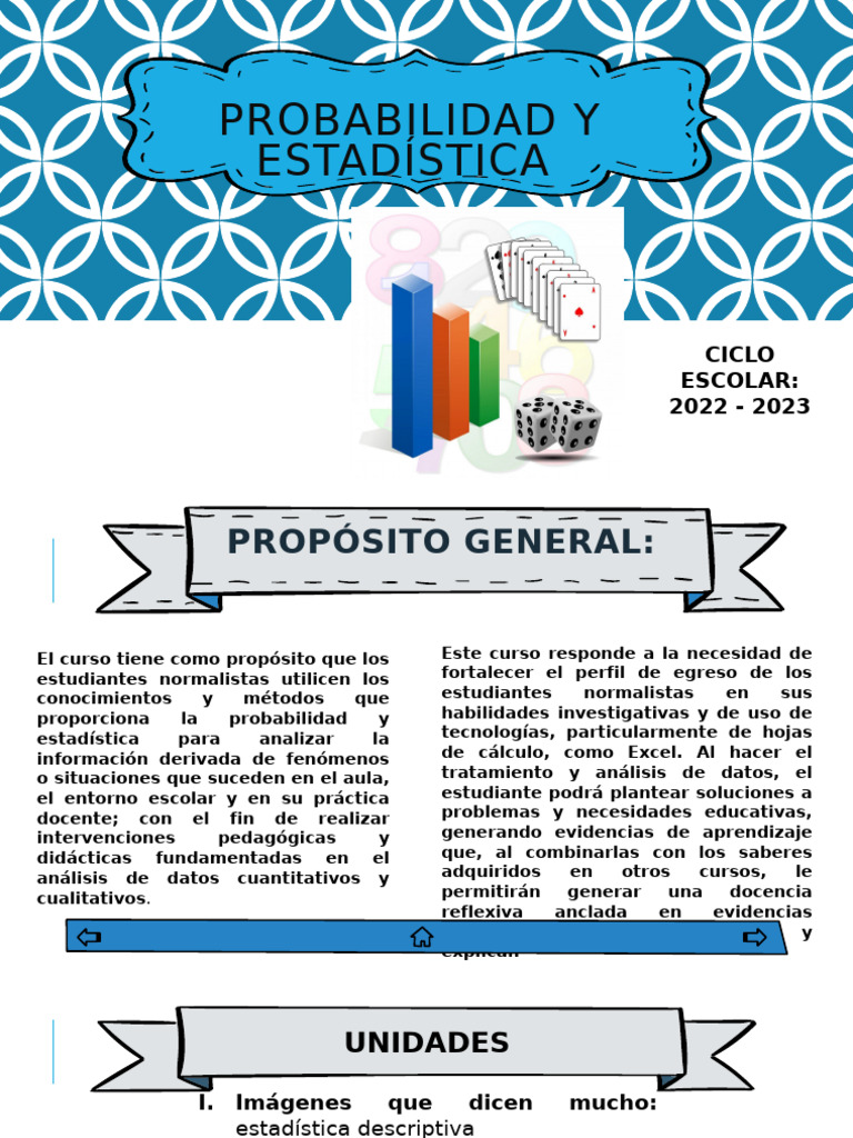 Probabilidad y Estadística en Educación | PDF
