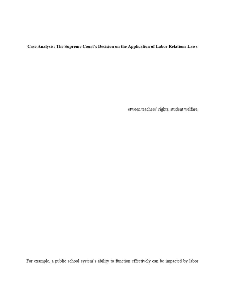 Lumen - Case Analysis & Analysis Paper | PDF | Employment | Labor Relations