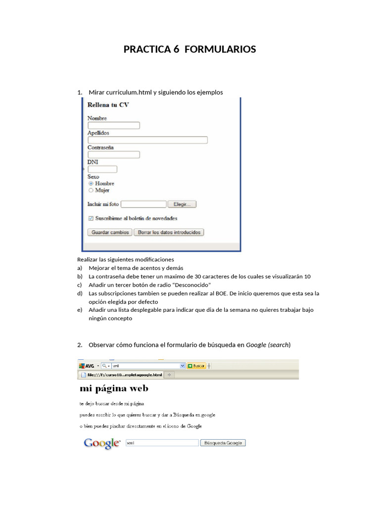 0-Enunciado Práctica 6 | PDF
