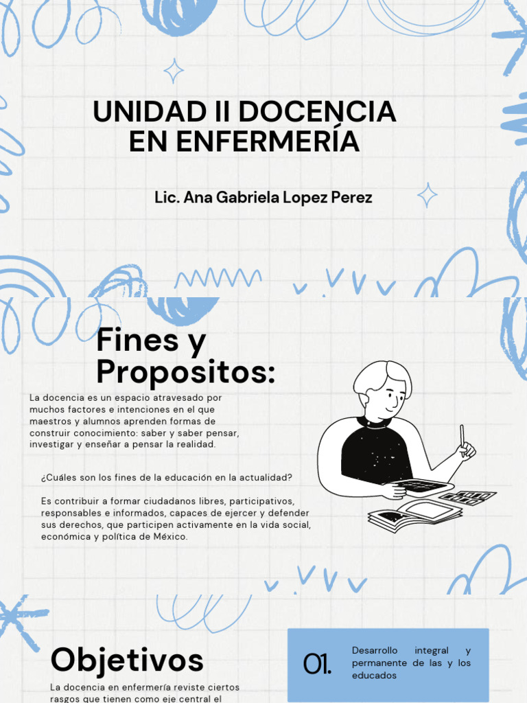 Docencia en Enfermería: Fines y Objetivos | PDF | Enfermería | Enseñando