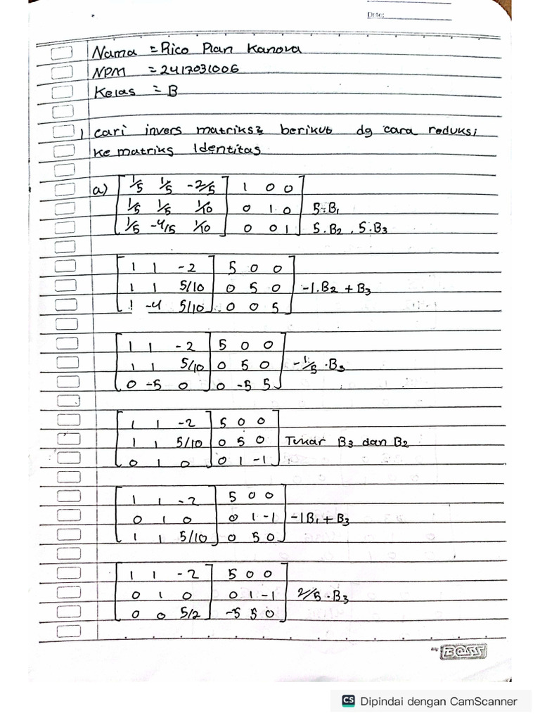 Aljabar Linear Elementer | PDF
