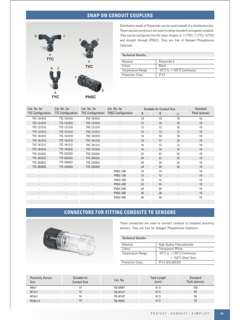 T Connectors Catalogue Page | PDF