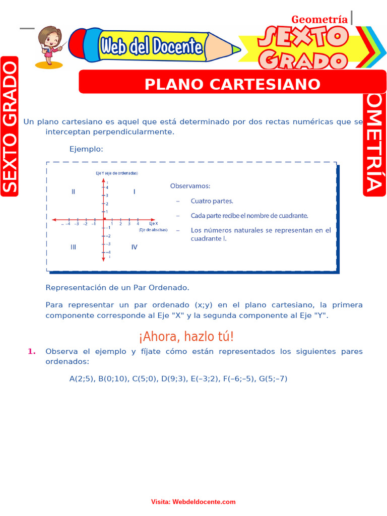 Representación de Pares Ordenados | PDF