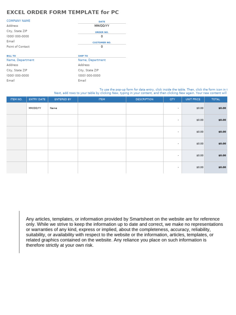 IC Excel Order Form 11807 | PDF | Computing | Computer Science