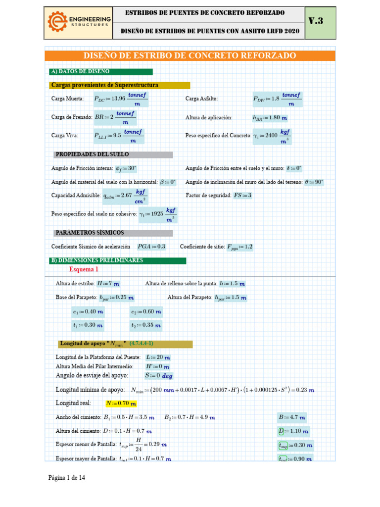 Diseño de Estribos - V3 | PDF | Materiales de construcción | edificio