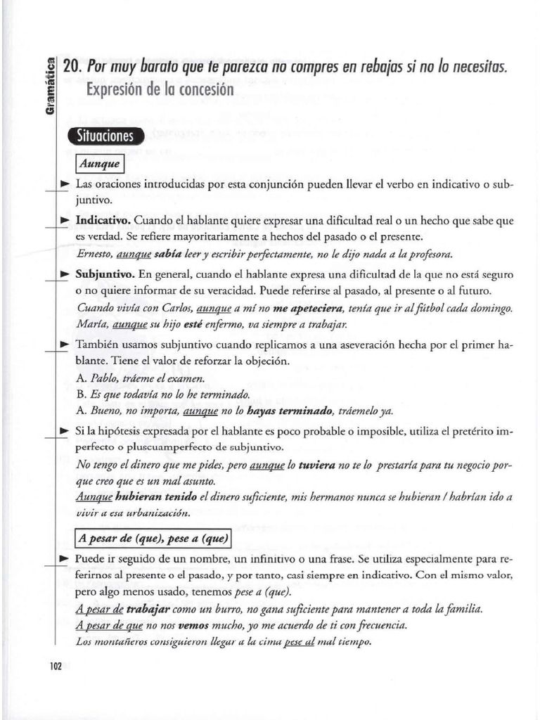 Oraciones Concesivas | PDF