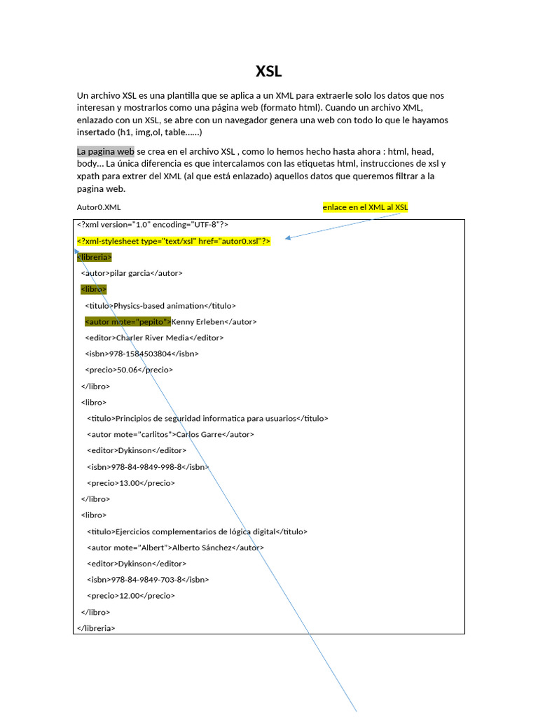 Transformación XML a HTML con XSL | PDF | Xml | HTML