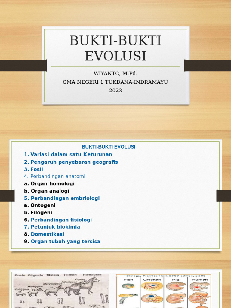 BUKTI-BUKTI EVOLUSI | PDF