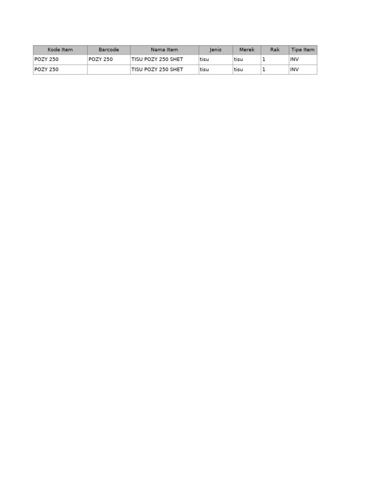 Form Multi Harga | PDF