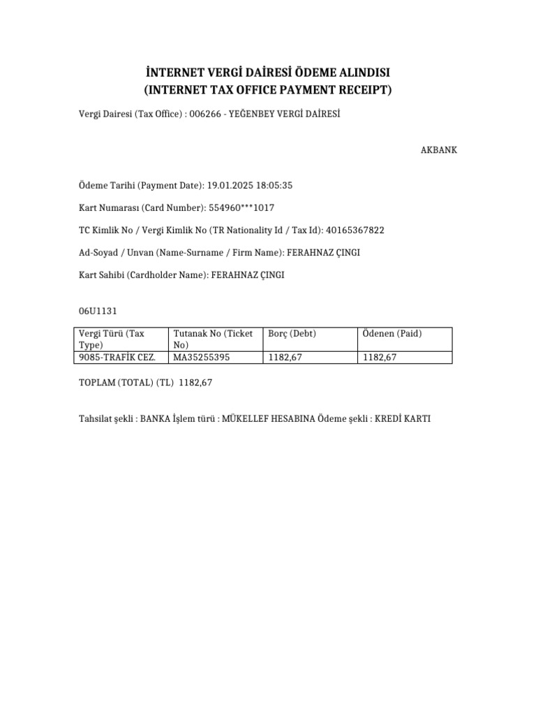 Tax Receipt | PDF