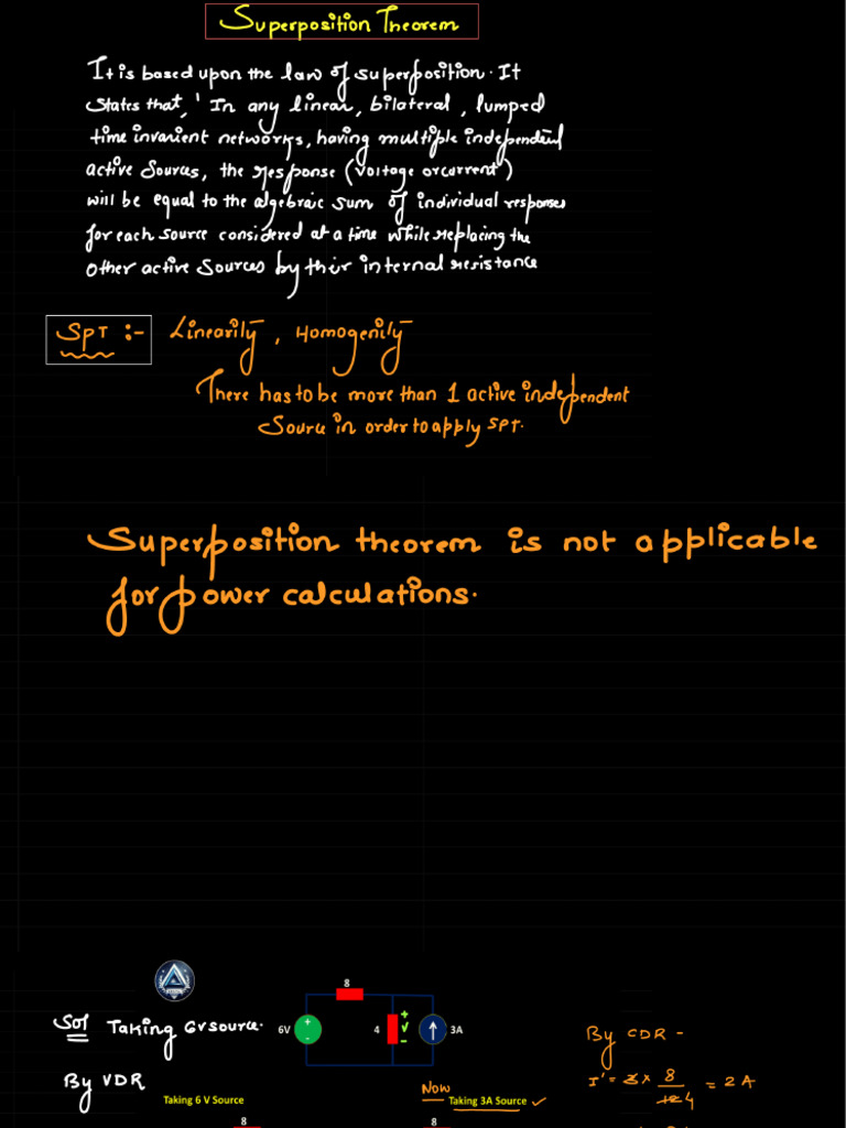 SuperpositionTheorem Notes BEE | PDF