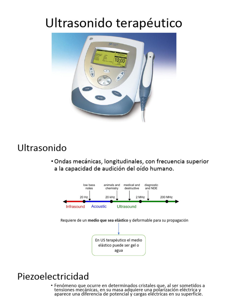 Ultrasonido Terap-Utico SIN AUDIO | PDF | Ultrasonido | Piezoelectricidad
