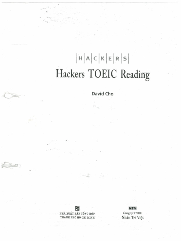 Hacker TOEIC Reading Part 1 | PDF