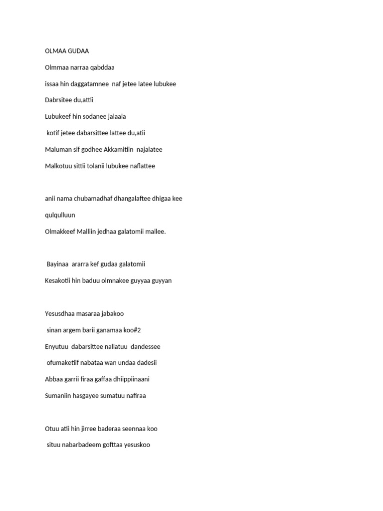 Olmaa Gudaa | PDF
