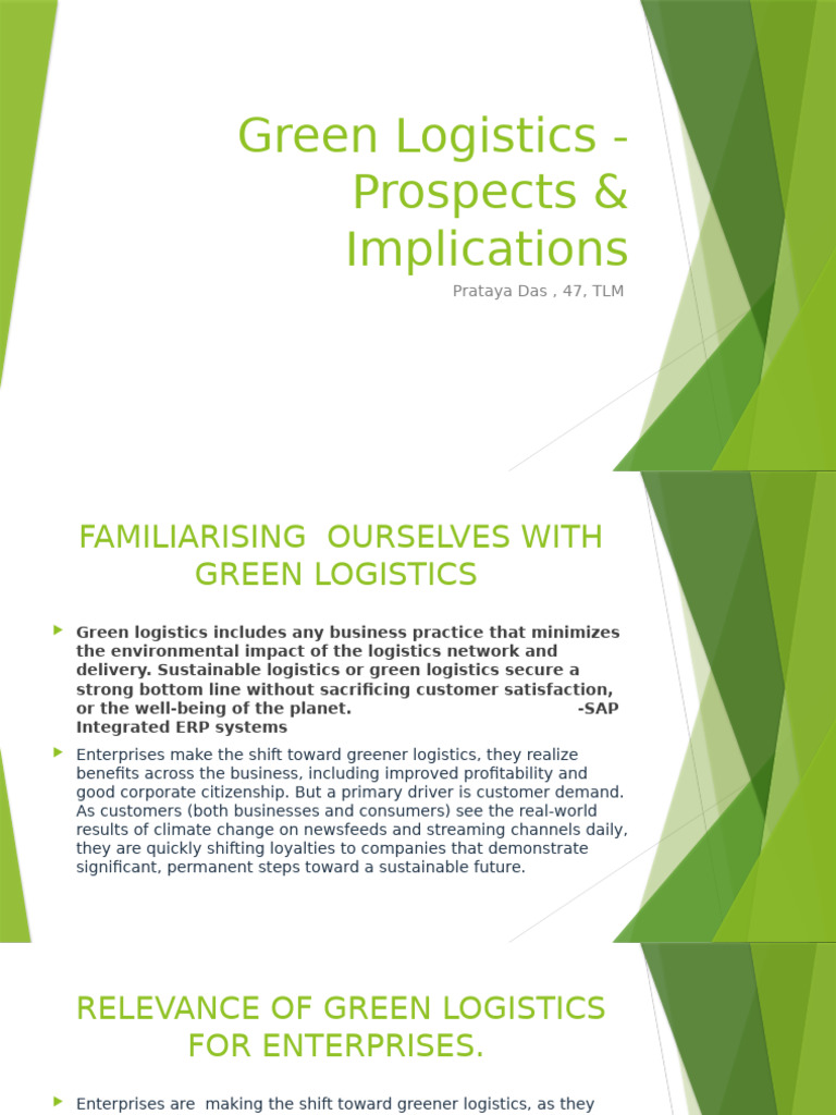 Green Logistics: India’s Sustainable Future | PDF | Electric Vehicle ...
