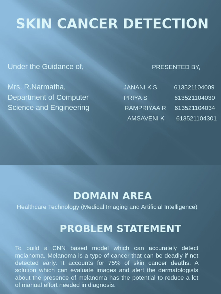 CNN Model for Skin Cancer Detection | PDF