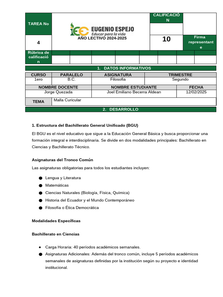 Malla Curricular | PDF | Educación primaria | Aprendizaje