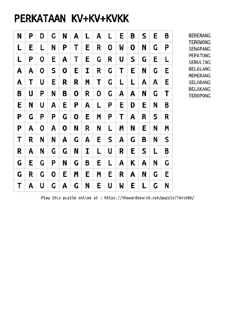 Cari perkataan-kv+kv+kvkk | PDF