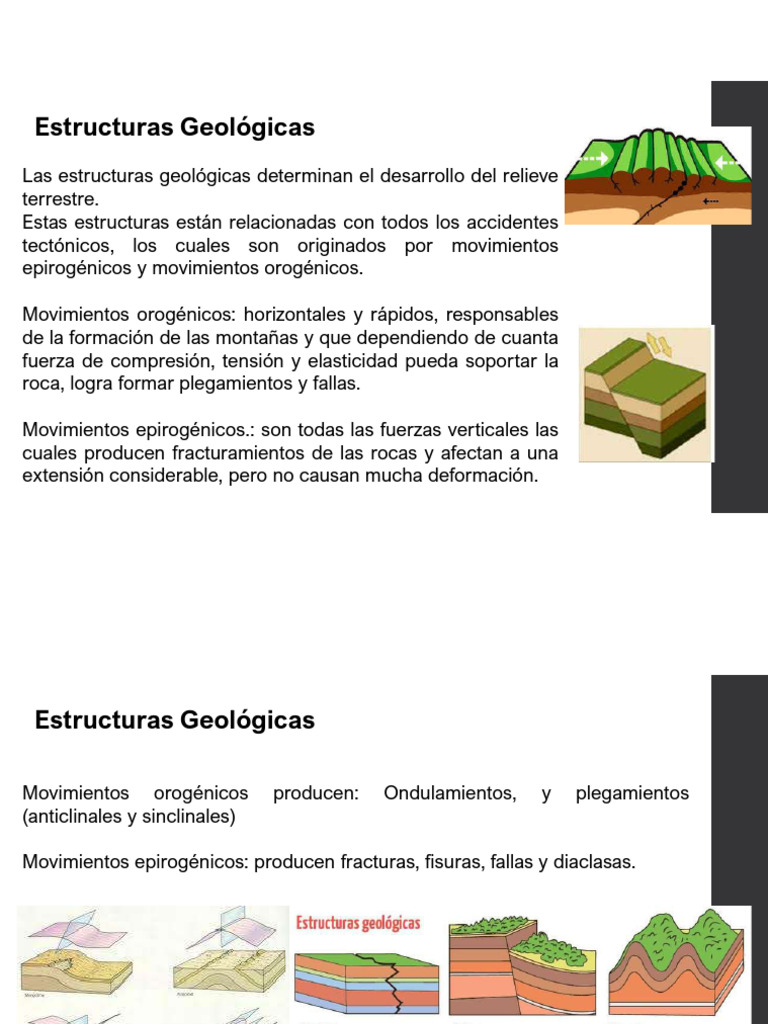 Estructuras Geológicas y Movimientos Tectónicos | PDF