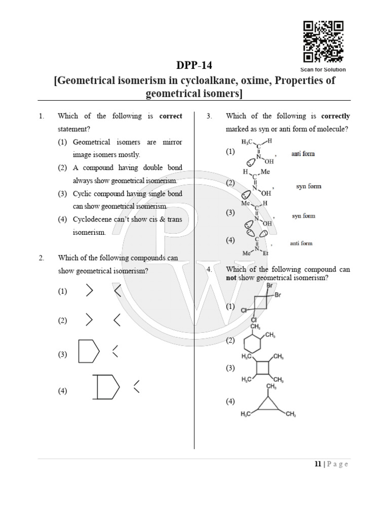 Merge DPP-10 - 21 - Isomerism Chemistry - Dropper NEET 11 | PDF