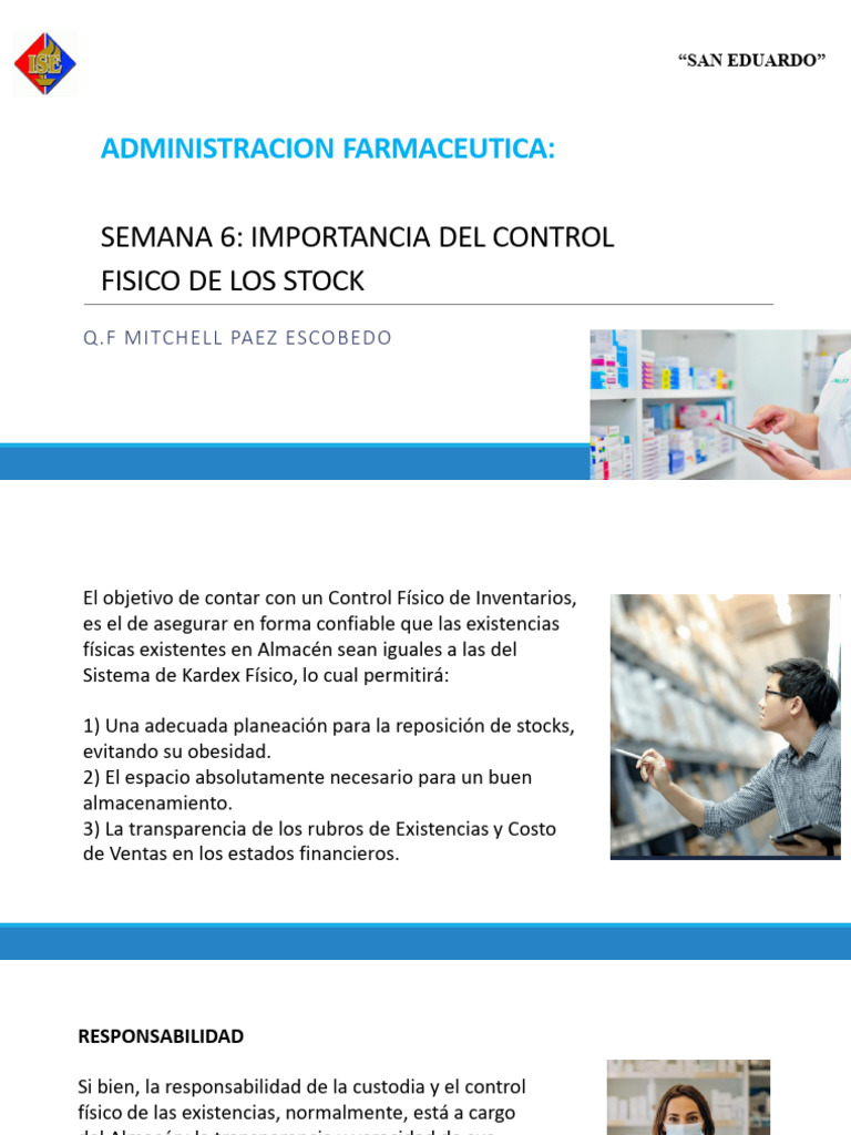 Semana 6 - Importancia Del Control Fisico de Los Stock | PDF ...