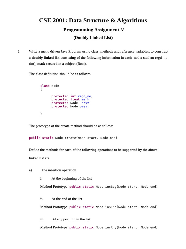 DSA Programming Assignment-V | PDF | Algorithms And Data Structures | Programming Paradigms