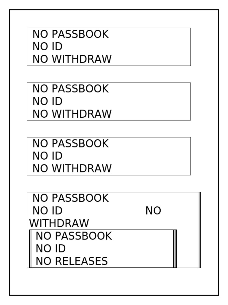 No Passbook | PDF