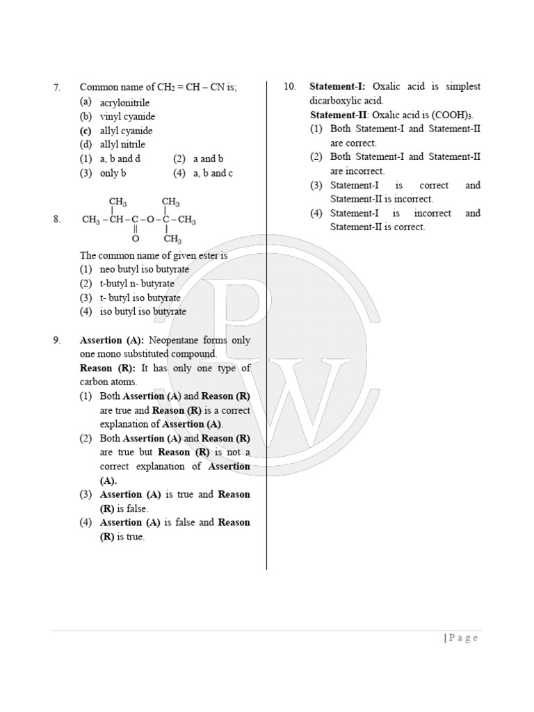 Chemistry Merge DPP - 22 - 34 - GOC - Dropper NEET NEW 7 | PDF