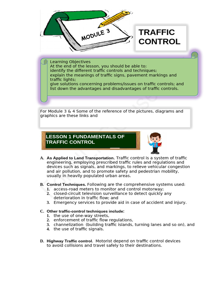 Module 3 Traffic Control | PDF | Traffic | Traffic Light