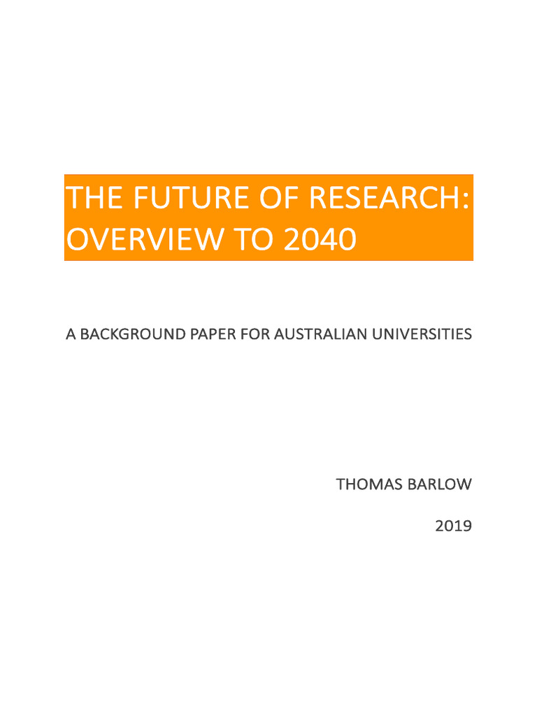 The Future of Research - Overview To 2040 | PDF | Science | University