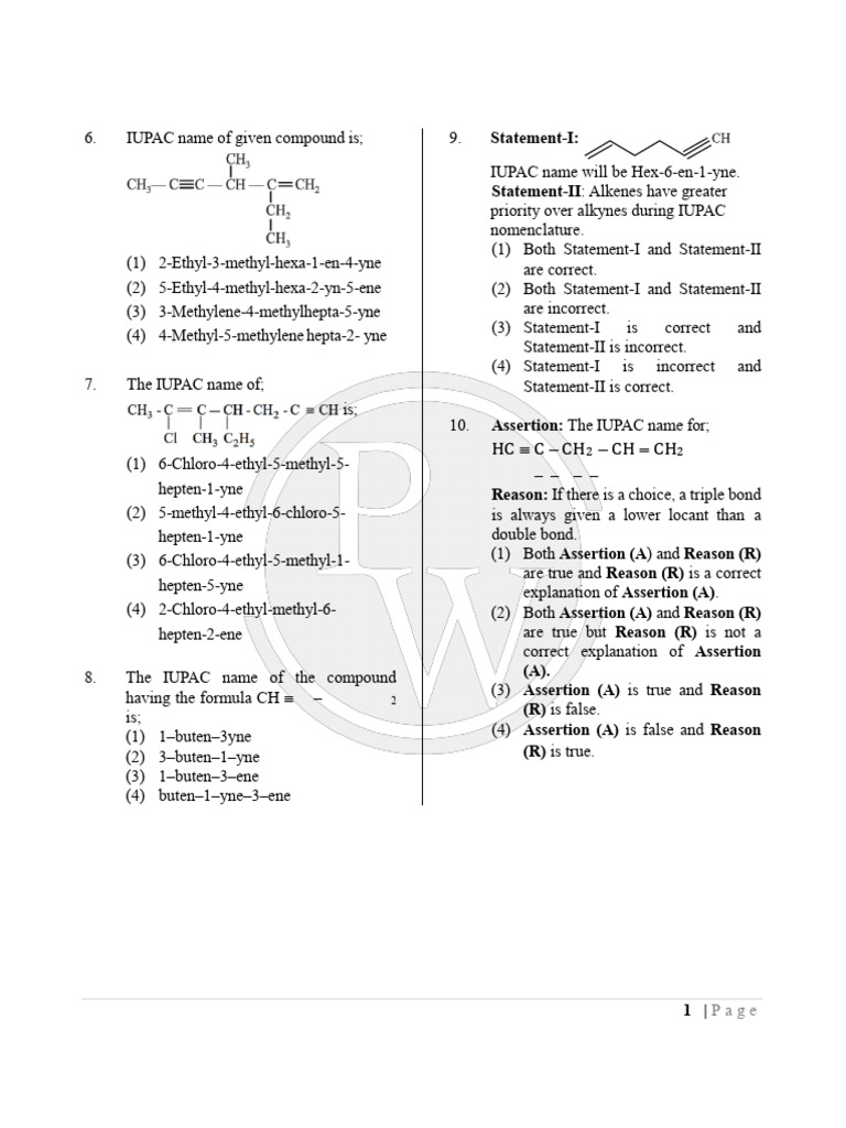 Chemistry Merge DPP - 22 - 34 - GOC - Dropper NEET NEW 13 | PDF | Alkene | Hydrogen Compounds