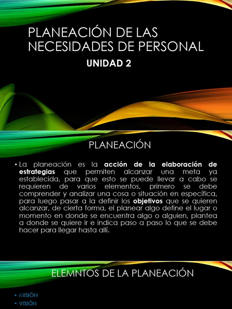 Unidad 2 Ok Planeación de Las Necesidades de Personal | PDF | Gestión ...