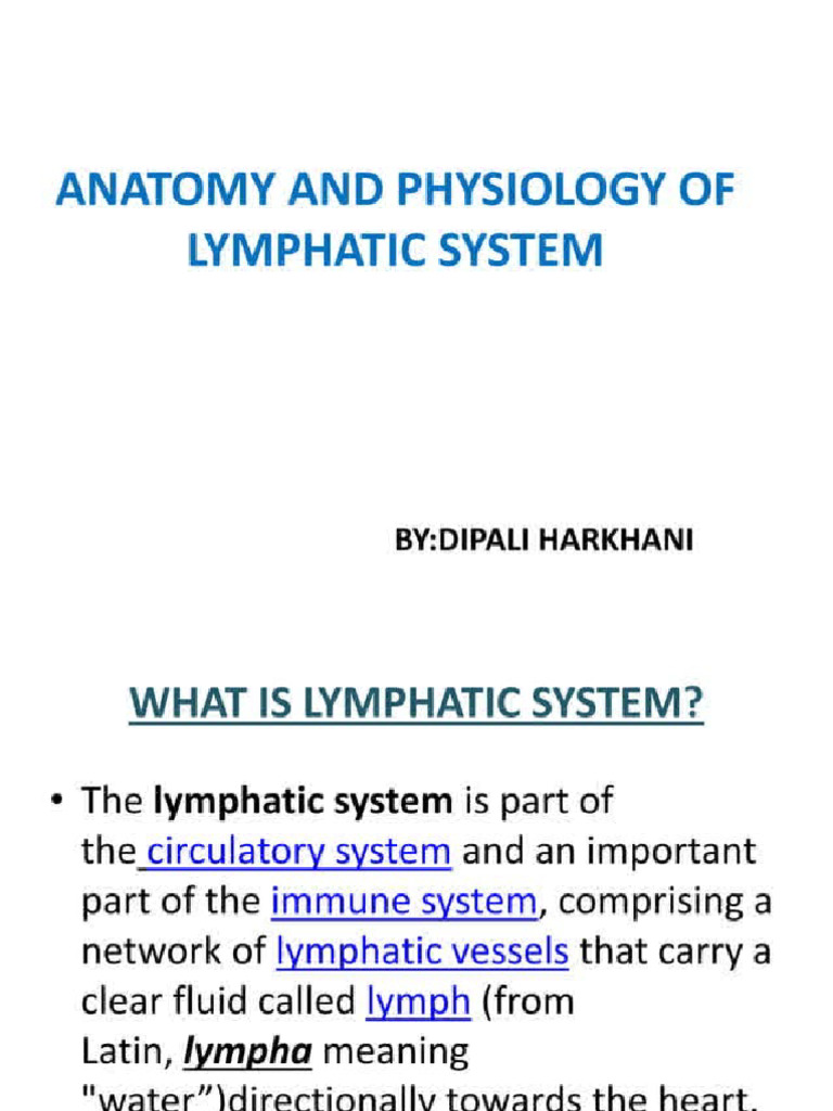 Lymphatic System | PDF