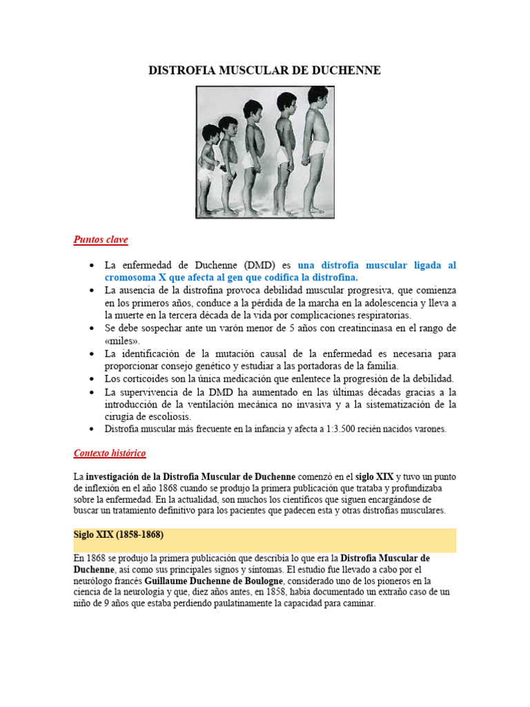 Distrofia Muscular de Duchenne: Claves y Avances | PDF | Mutación ...