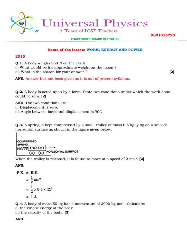 02 WEP QUESTIONS FROM 2010 To 2023 - 01 | PDF