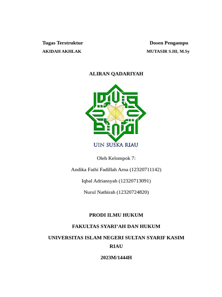 Aliran Qadariyah (2) | PDF