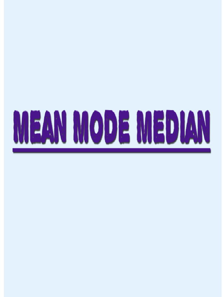 Mean Median Mode-Rotated | PDF