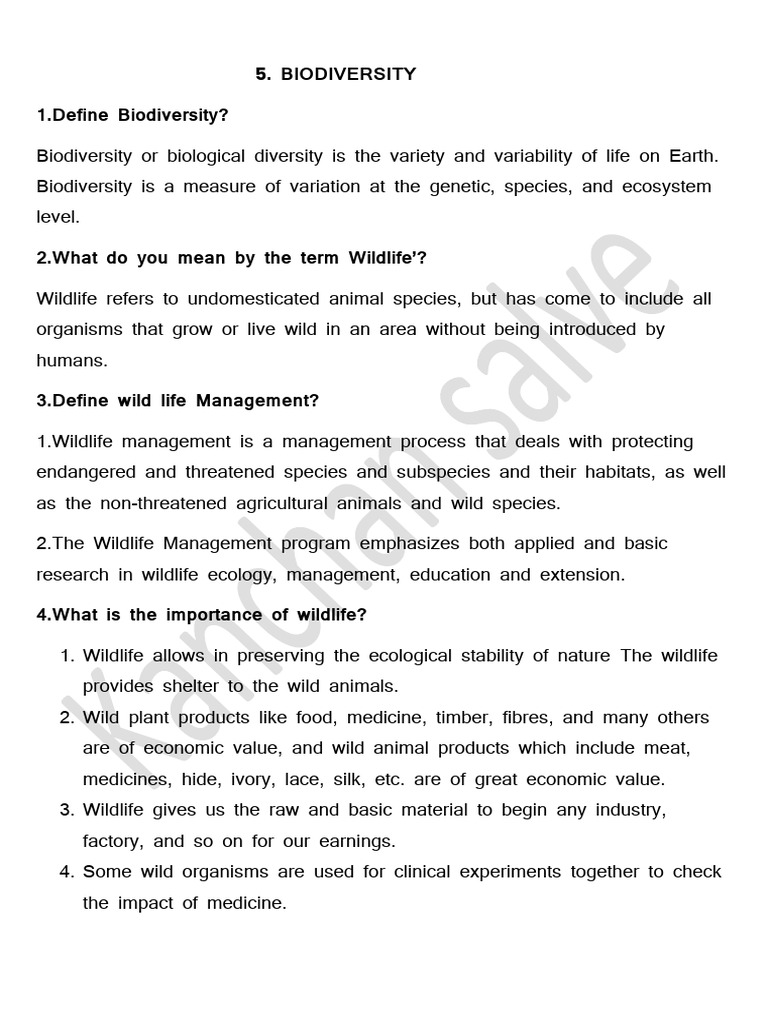 BIODIVERSITY classs x | PDF | Conservation Biology | Biodiversity
