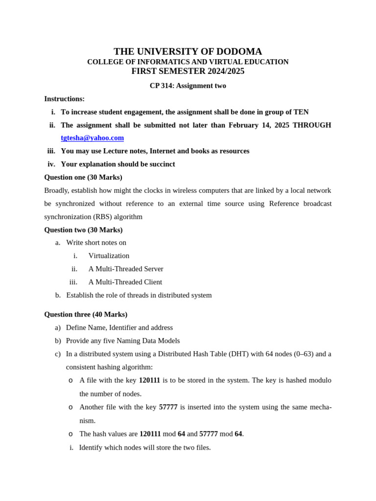 CP 314 Assignment 02 | PDF